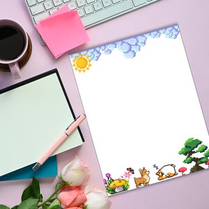 Pixel Style Printable Stationery-cute Animal Stationery-stationary Set ...