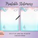 Printable Mermaid Letter Writing Paper Set,mermaid Stationery,marine ...