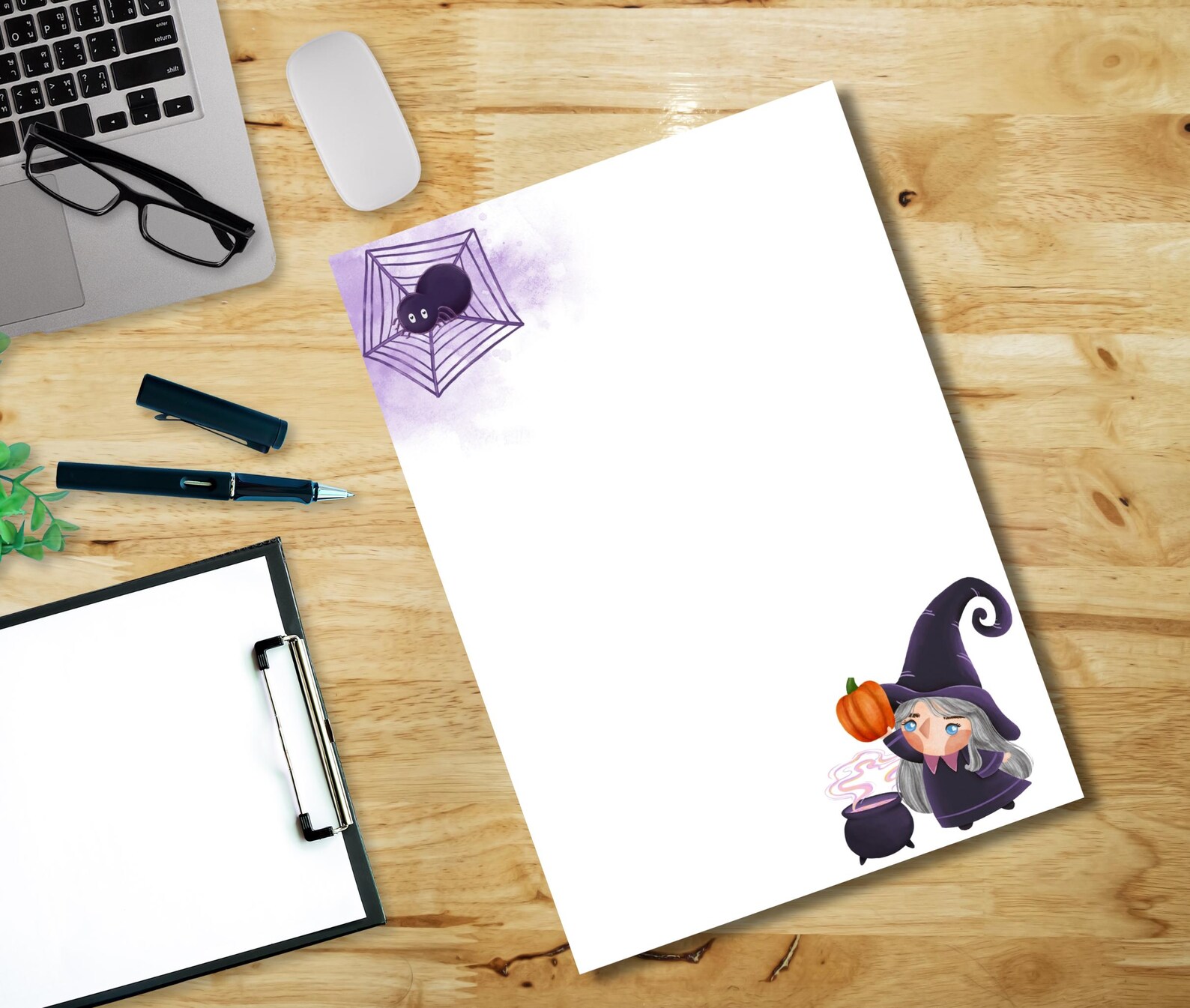 Cute Witch Writing Paper,halloween Pen Pal Supplies,printable ...