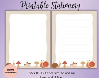 Lily Pond Letter Writing Paper A5 Stationery Lined/unlined Penpal ...