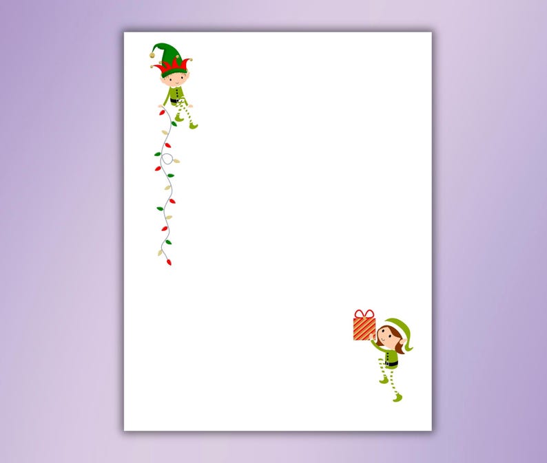 Christmas Gnome Printable Stationery,digital Download,christmas ...