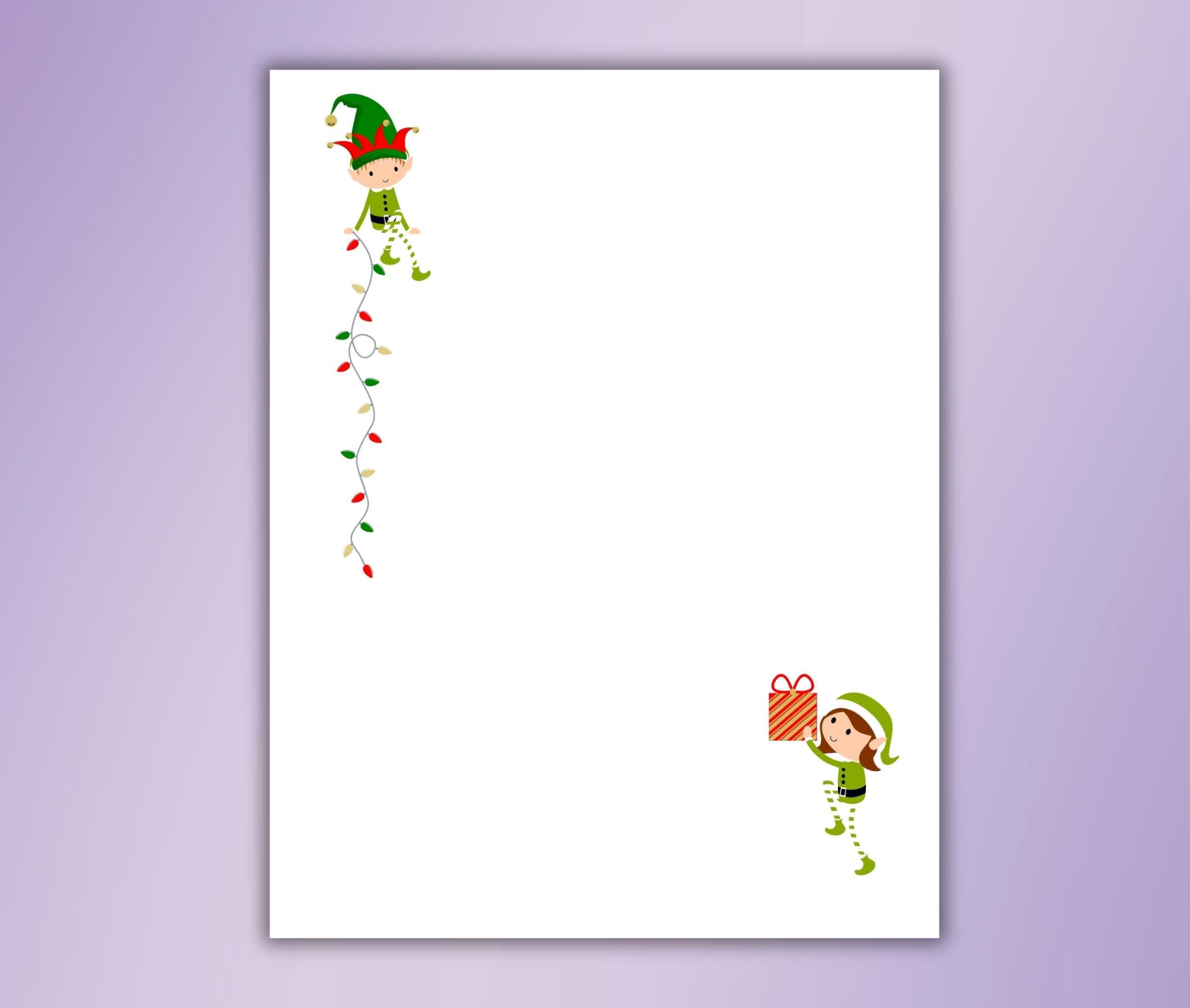 Christmas Gnome Printable Stationery,digital Download,christmas ...