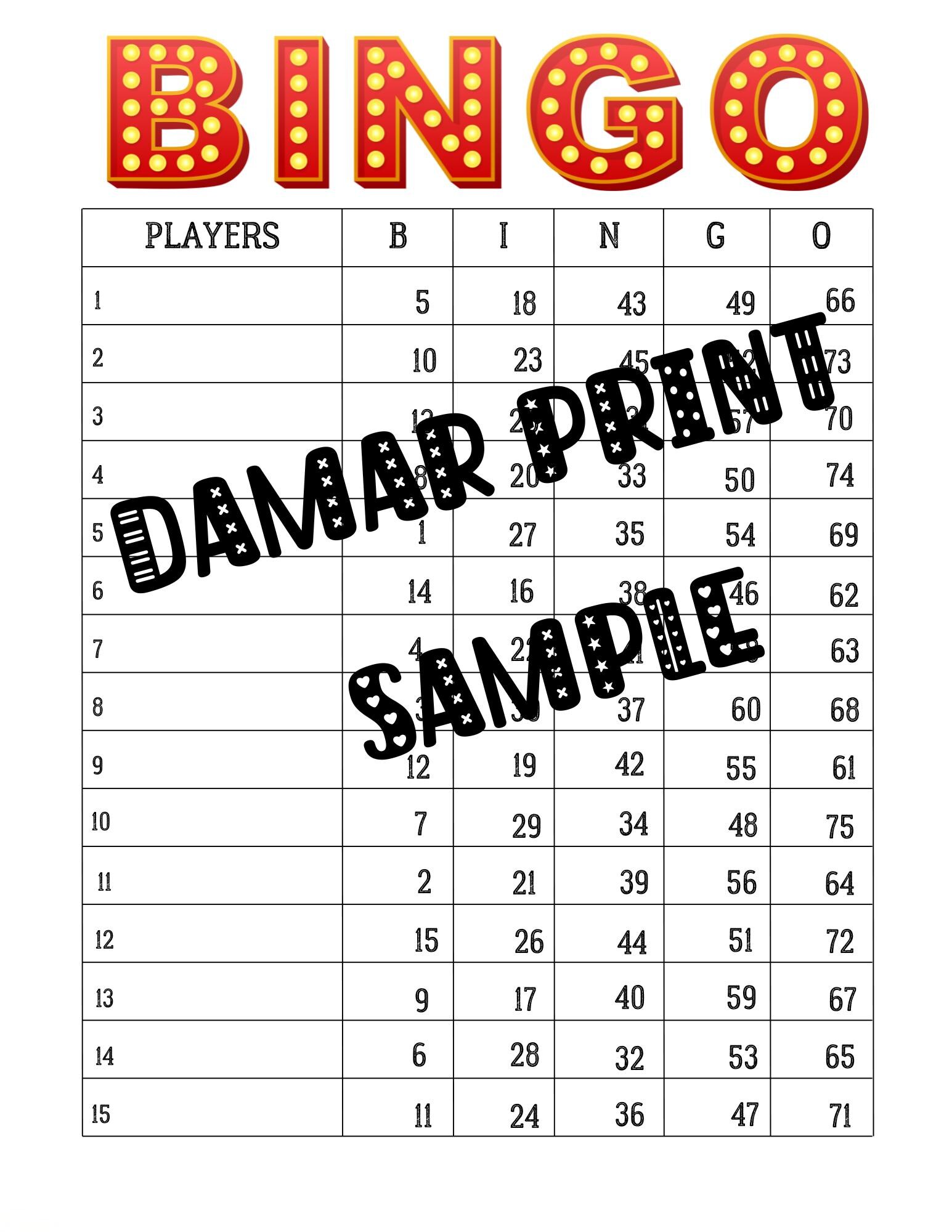 Bingo Boards Printable-bingo Boards 1-15 Lines -basic Bingo 3 Mixed ...