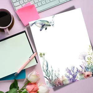 Marine Printable Stationery-whale Stationery-ocean Writing Set ...