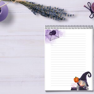 Cute Witch Writing Paper,halloween Pen Pal Supplies,printable ...