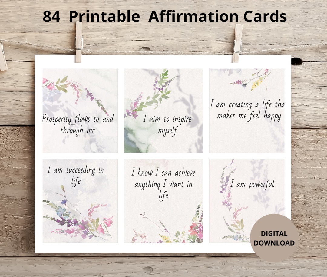 Women Printable Affirmations Cardsself Love Affirmation - Etsy