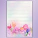 Spring Flowers With Birds Printable Stationery-tulip Writing Paper Set ...