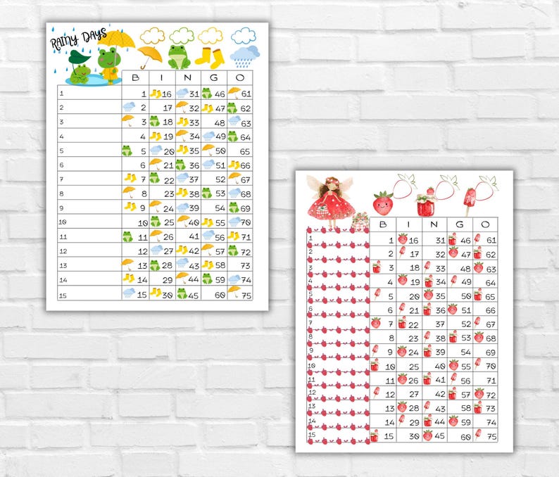 Printable Bingo Boards Bundle -instant Download - Bingo Boards ...
