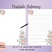 Vintage Rose Printable Stationery,digital Download,printable Writing ...