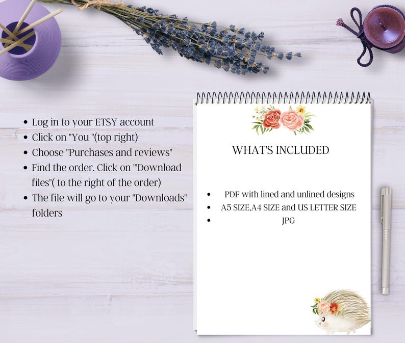 Hedgehog PRINTABLE Stationery, Printable Stationary, Printable Writing ...