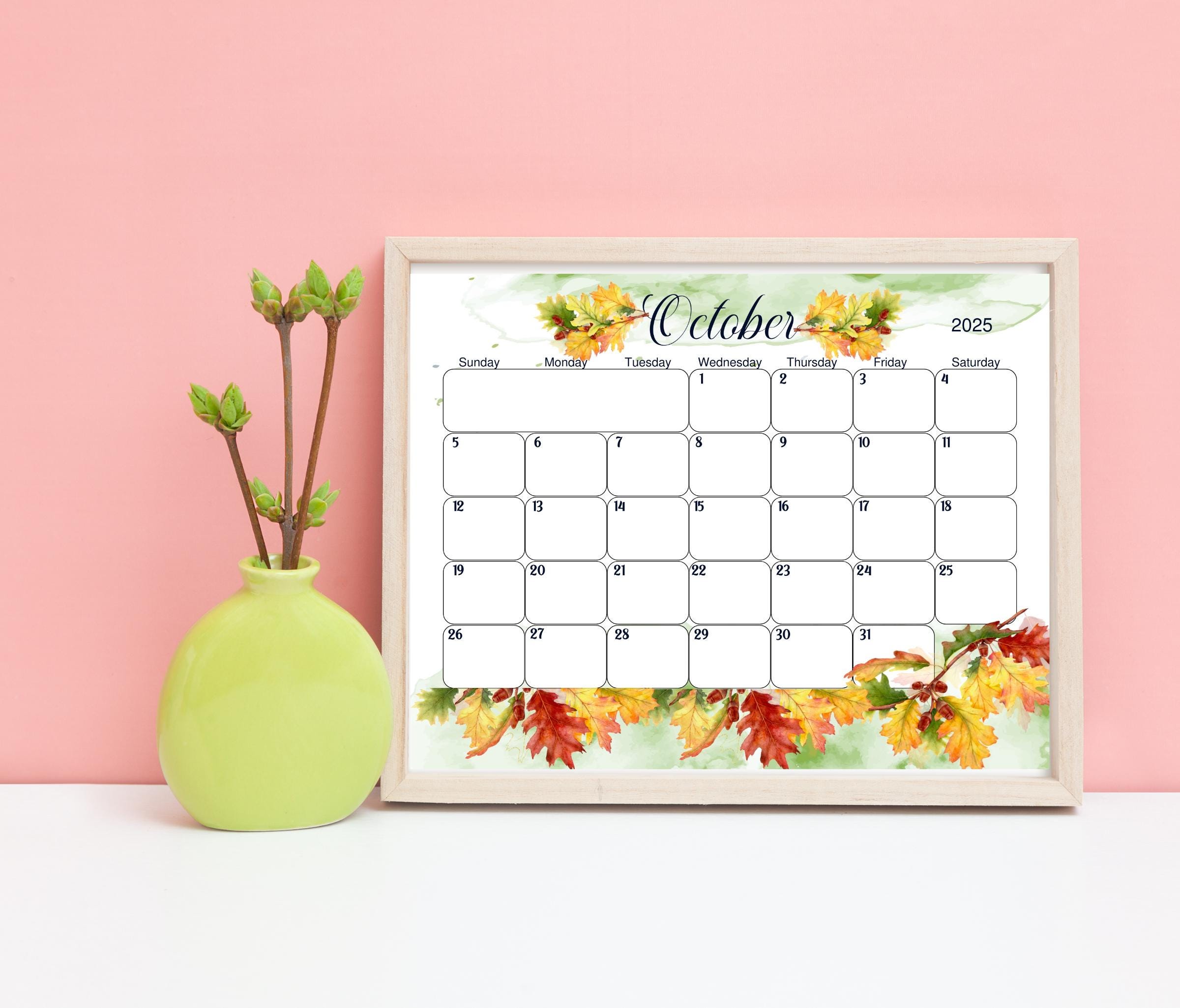 Editable October 2025 Calendar Printable Kids Calendar Classroom -fall ...