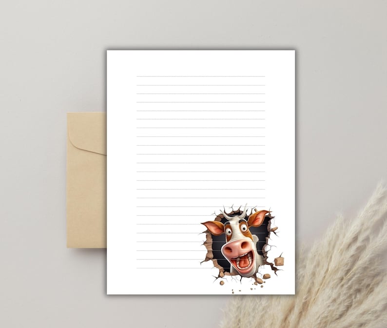 Download Funny Stationary,printable Cute Stationary,digital Letter,pen ...