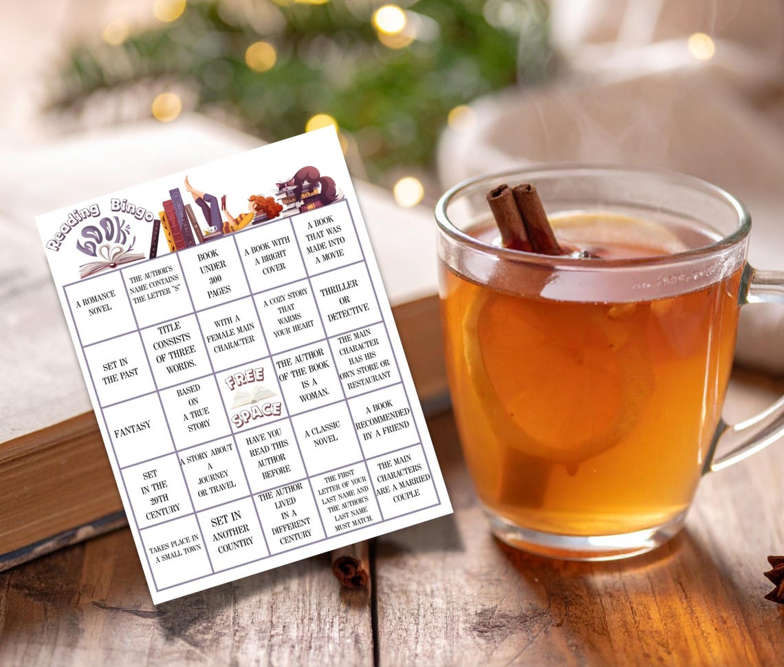 Printable Book Bingo-reading Challenge-book Checklist-book Club ...