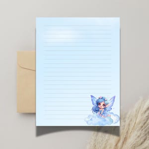 Fairy on the Cloud Writing Paper Set Lined Unlined A4/A5/US Letter ...