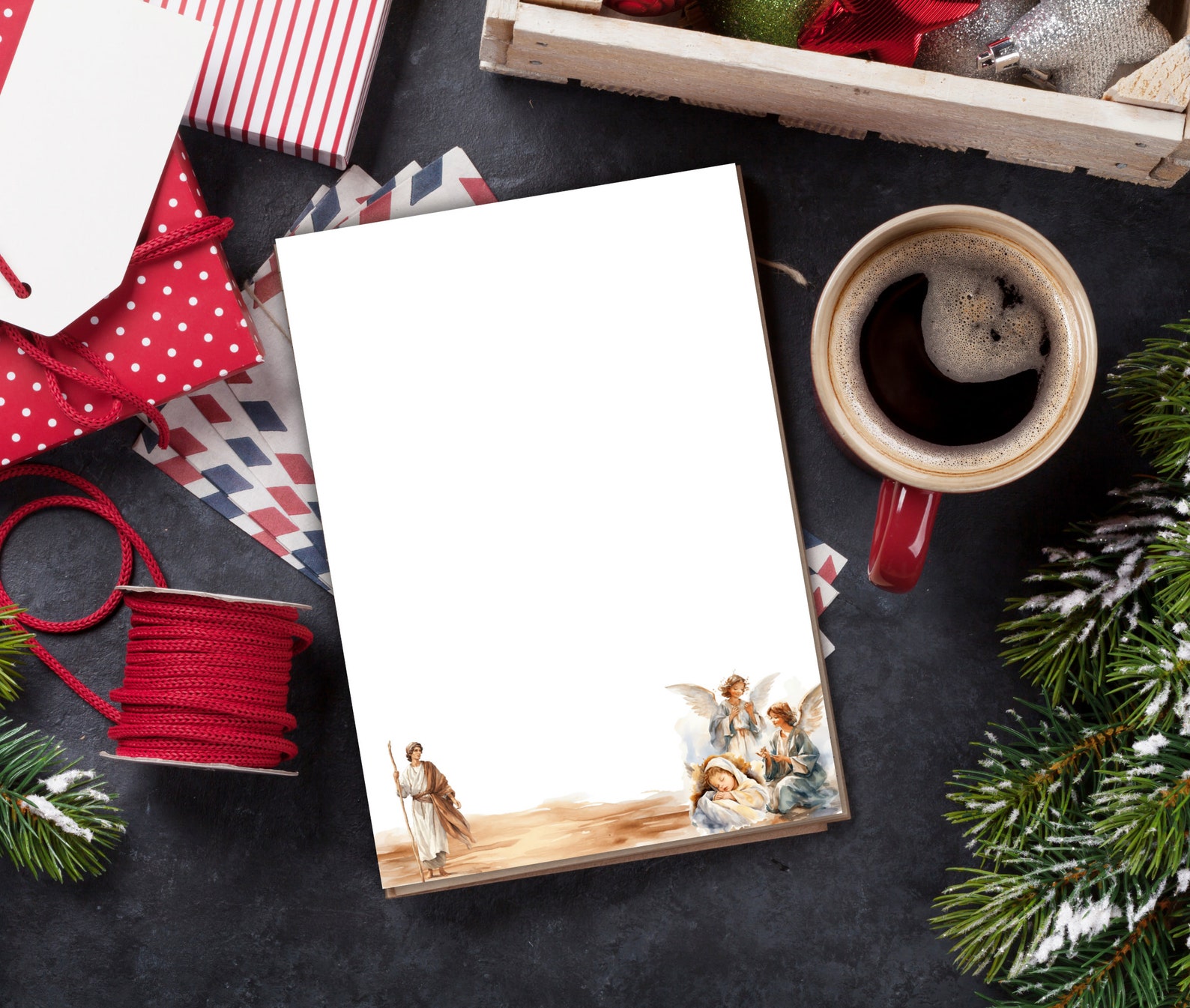 Christian Stationary-printable Christmas Stationery Digital Download ...