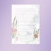 Watercolor Flower Printable Stationery Wildflower Stationary Floral ...