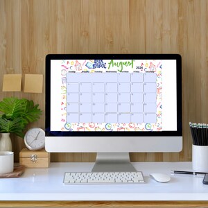 Editable August 2024 Calendar-back to School Planner-2024 Printable ...