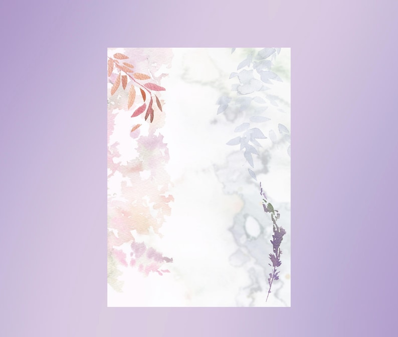 Wildflower Writing Set, Flower Printable Stationery,floral Writing ...