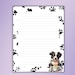 Dog Printable Stationery-dog Paw Writing Letter Paper Set Lined Unlined ...