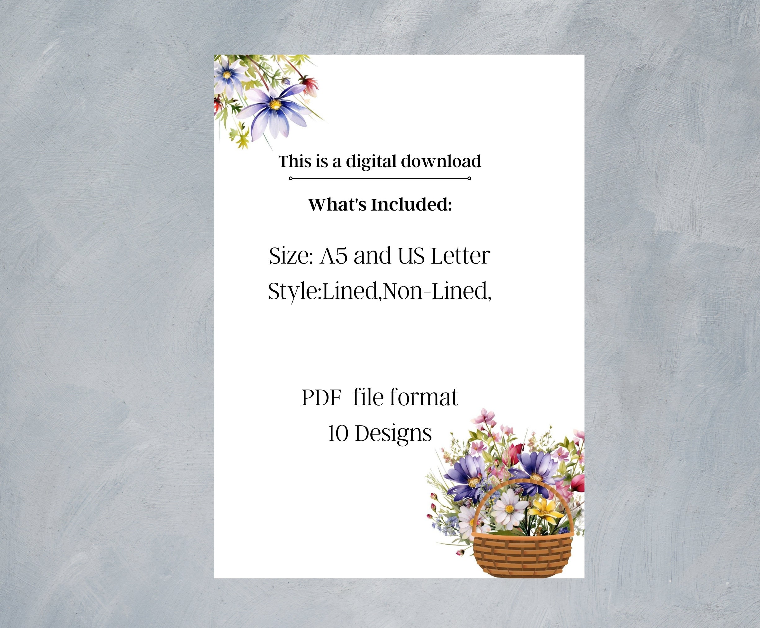 Printable Writing Paper,letter Writing Bundle,digital Download ...