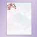 Watercolor Rose Printable Stationery-floral Stationary-botanical ...