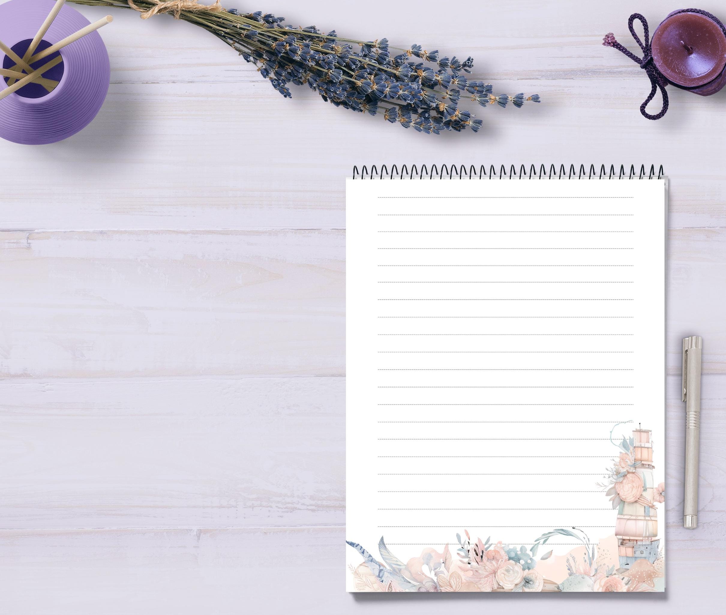 Marine Theme Printable Stationery-writing Paper Unlined Lined A5/A4/US ...