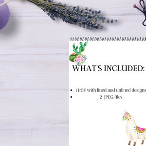 Llama Printable Stationery,printable Writing Paper,letter Writing Paper ...