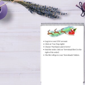 Santa Claus With Reindeer Printable Stationery-santa Claus Writing ...