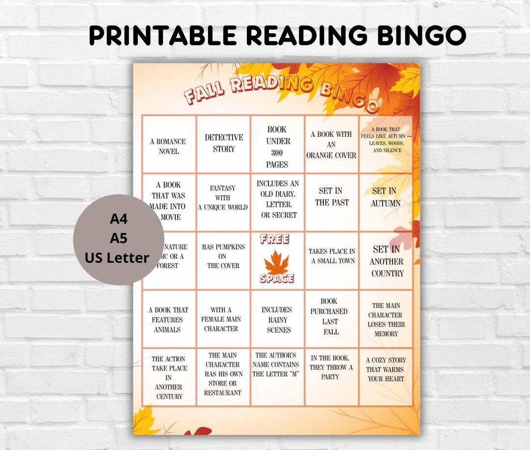 Book Club Activity-printable Book Bingo-printable Book Bingo-book ...