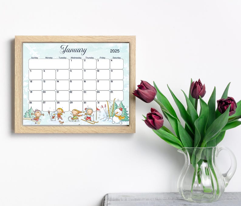 January 2025 EDITABLE Calendar-printable Fillable Winter Planner for ...
