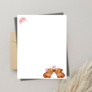 Capybara Printable Writing Paper Set A4/A5/US Letter Lined Unlined ...