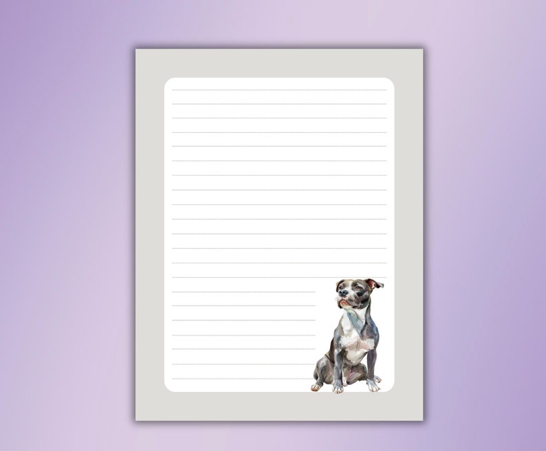 Dog Printable Stationery-6 Designs Stationery Set-writing Paper Set ...