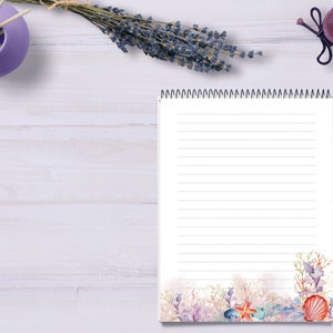 Undersea World Printable Stationery- Sea Marine Ocean Writing Set ...