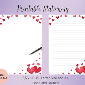 Sea Writing Set ,marine Printable Stationery,watercolor Writing Paper Letter A4,A5,US Letter ...