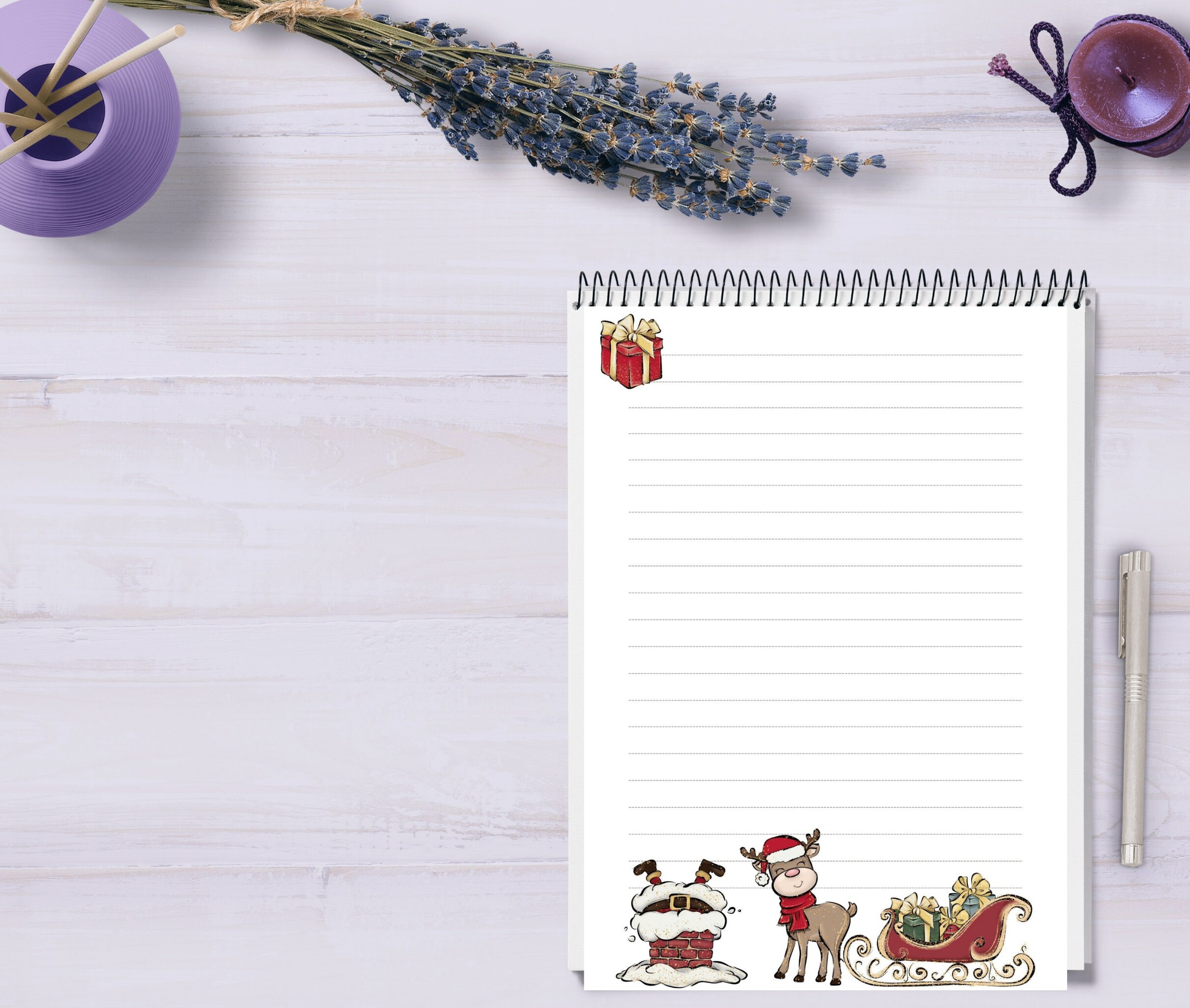 Printable Santa Claus Stationery/santa Claus Letter/christmas Writing ...