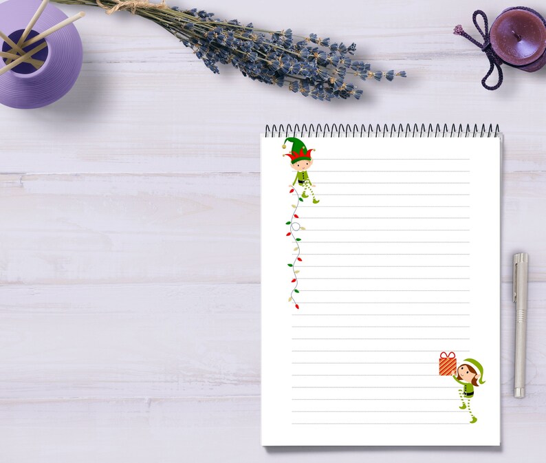 Christmas Gnome Printable Stationery,digital Download,christmas ...