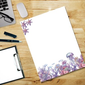 Sea Marine Printable Stationery-watercolor Ocean Writing Set A4/A5/US ...