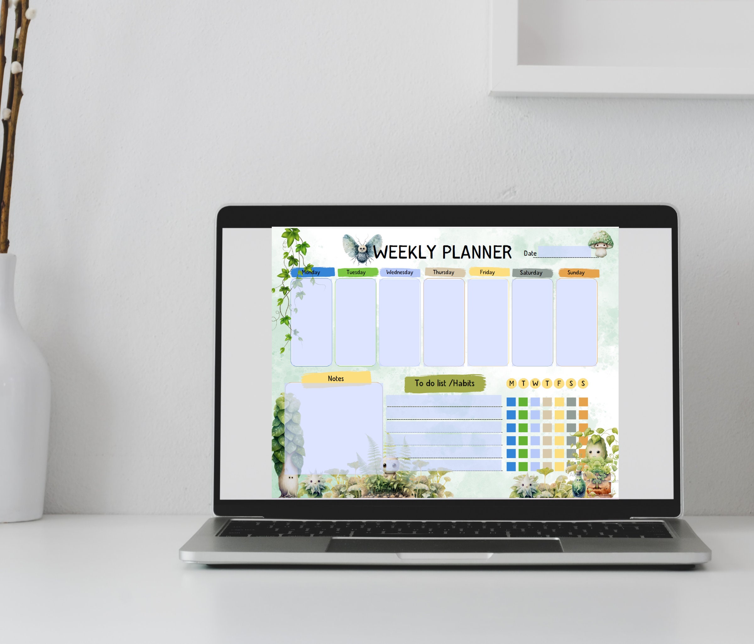 Editable Printable Weekly Planner-kids Weekly Planner-fantasy Children ...