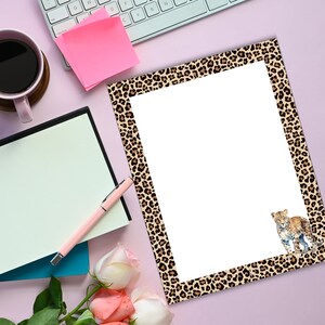 Leopard Printable Stationery Set-animal Print Writing Paper Set Unlined ...