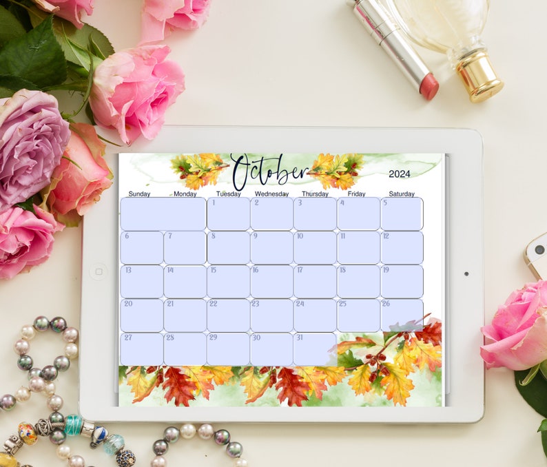 Editable October 2024 Calendar Printable Kids Calendar Classroom fall ...