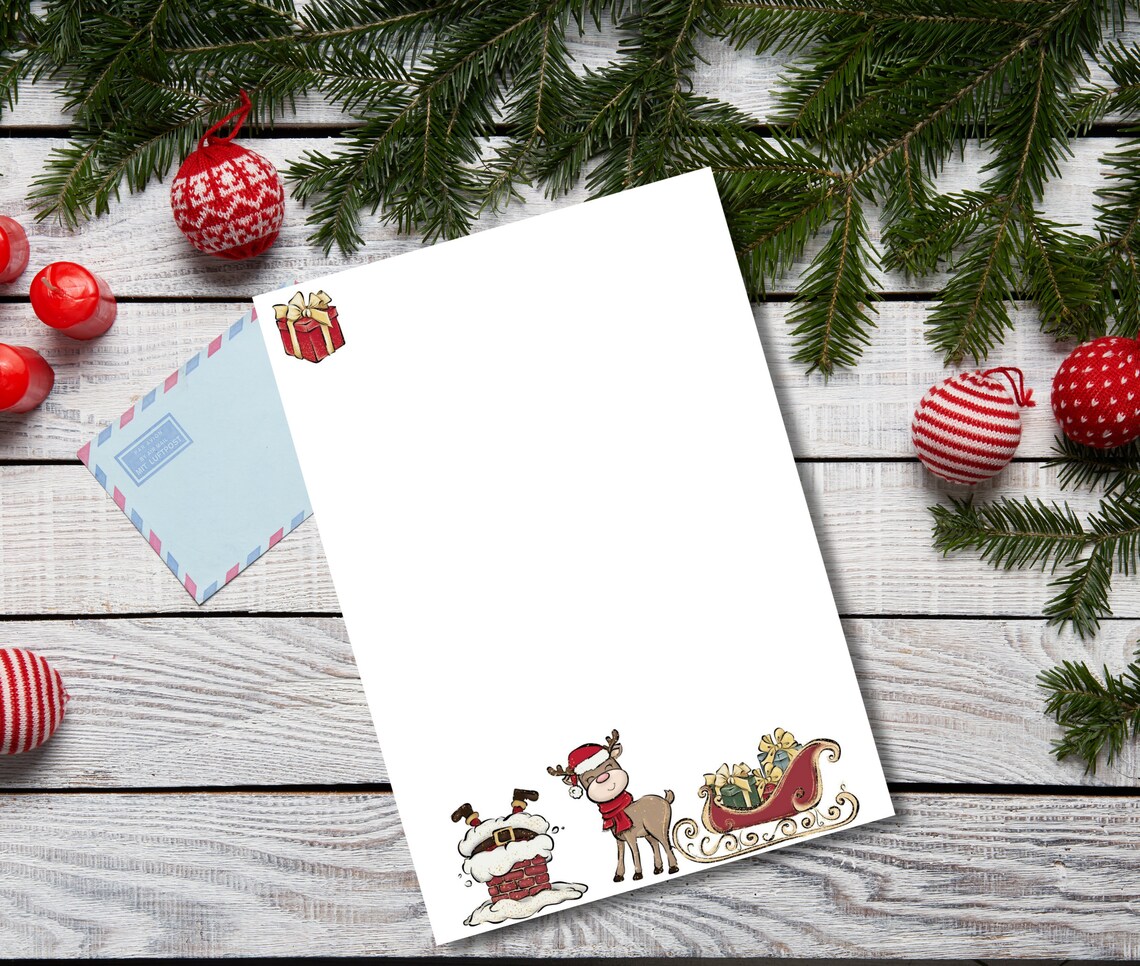 Printable Santa Claus Stationery/santa Claus Letter/christmas Writing ...