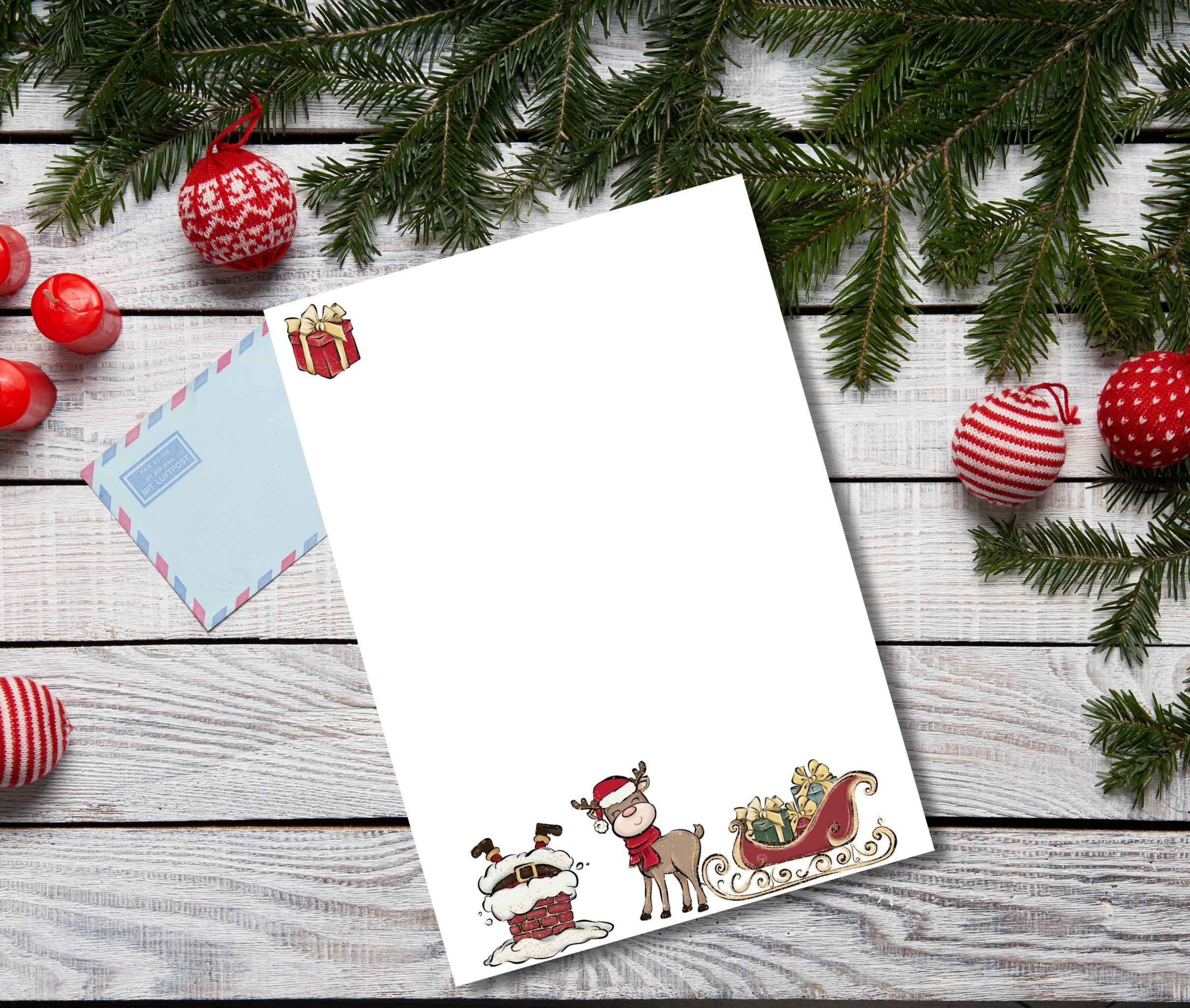 Printable Santa Claus Stationery/santa Claus Letter/christmas Writing ...