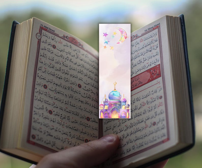 Watercolor Muslim PRINTABLE Bookmark Set-ramadan Bookmark-islamic ...