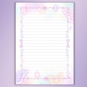 Watercolor Butterflies Printable Stationery-watercolor Printable ...