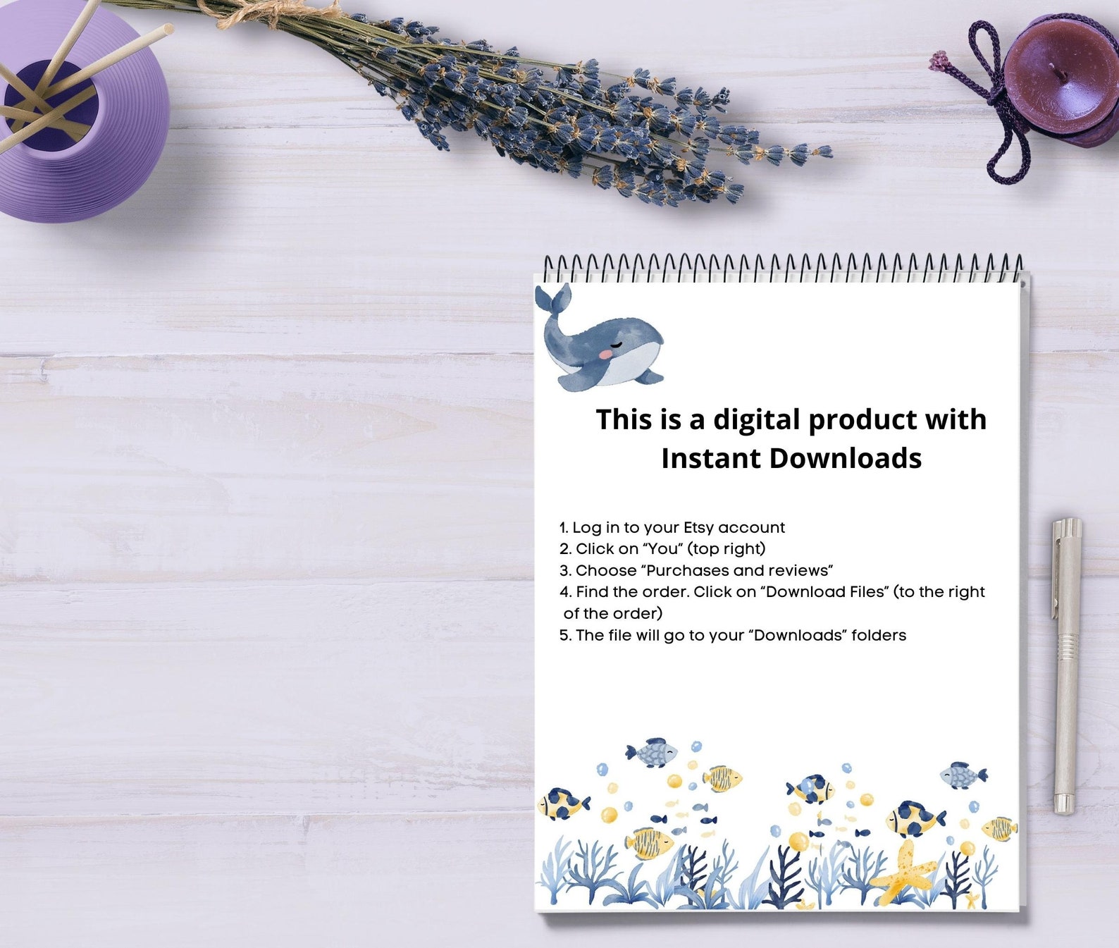 Sea Writing Set ,marine Printable Stationery,watercolor Writing Paper ...