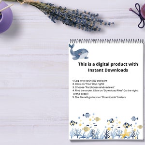 Sea Writing Set ,marine Printable Stationery,watercolor Writing Paper ...