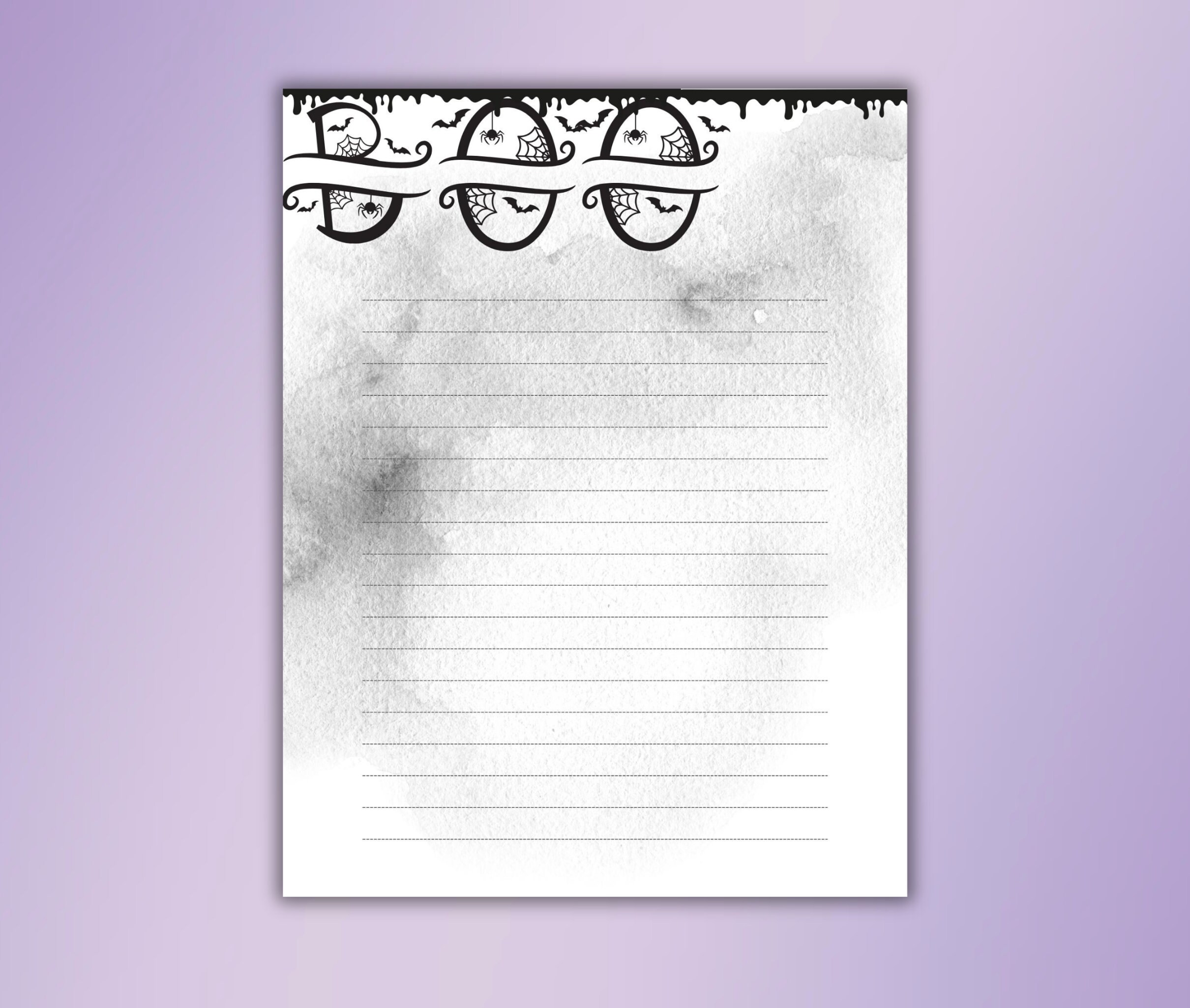 Halloween Stationary,boo Printable Stationery,printable Writing Paper ...