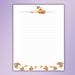 Autumn Pumpkin Printable Stationery,fall Leaves Digital Letter ...