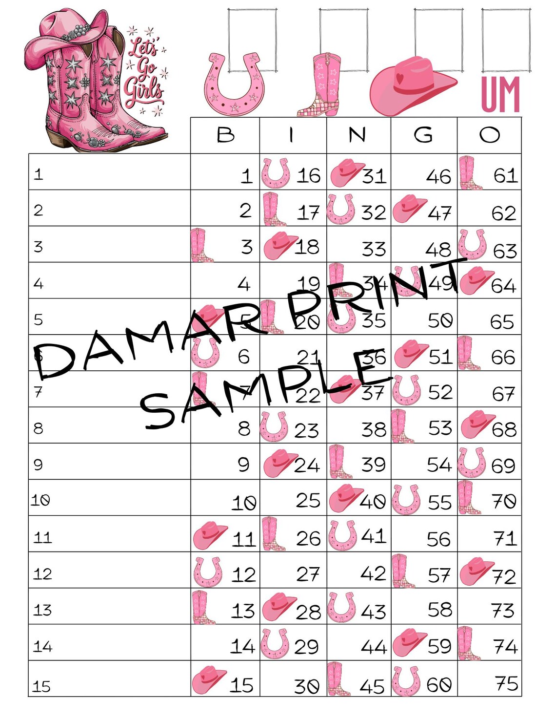 Lets Go Girls Printable Bingo Boards-instant Download -digital Bingo ...