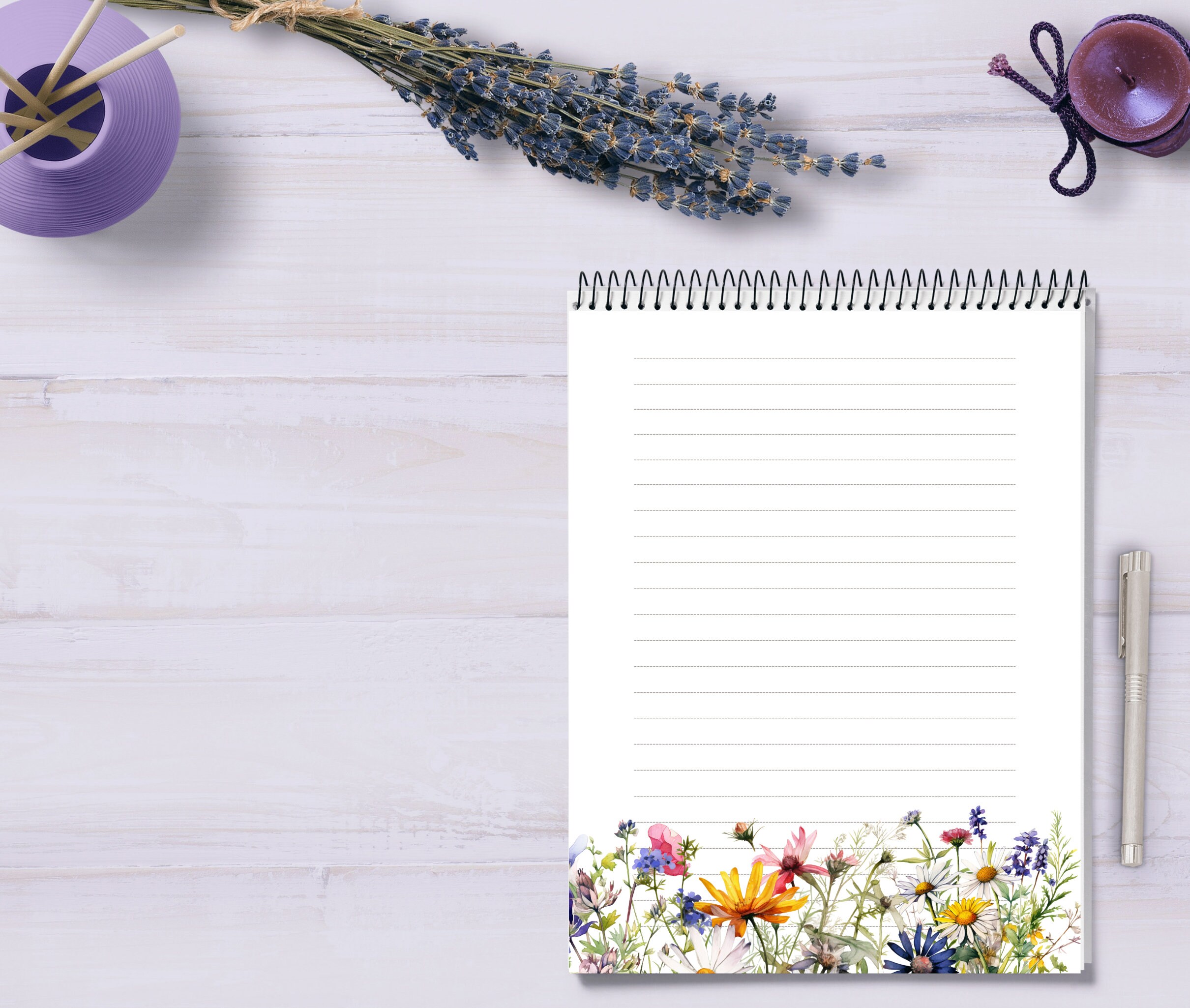 Wildflower Writing Set,flower Printable Stationery,floral Writing Paper ...